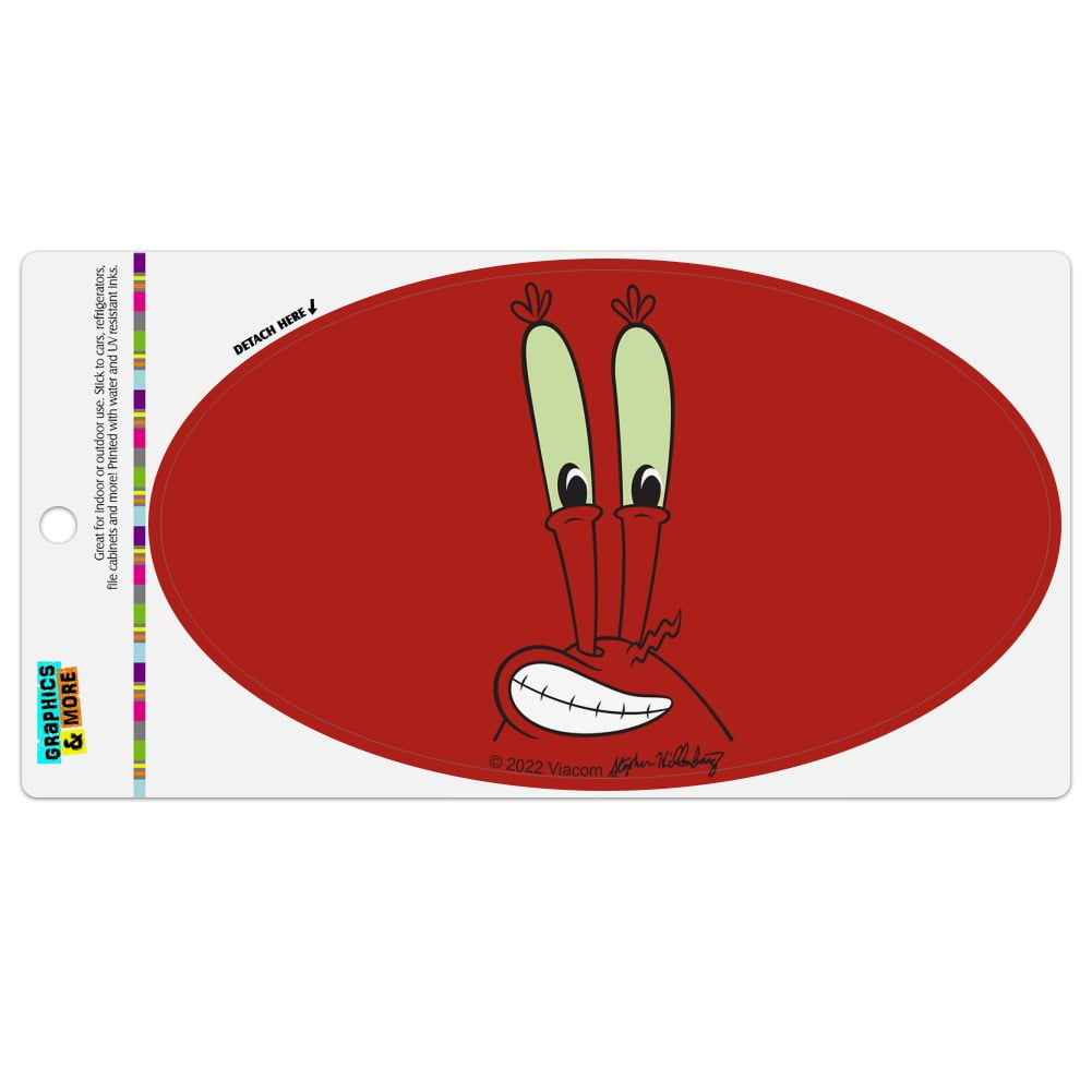 SpongeBob Mr. Krabs Face Automotive Car Refrigerator Locker Vinyl Euro ...
