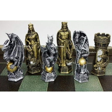 Medieval Times Crusades Arabian Vs Christian Chess Set W14" Mosaic ...