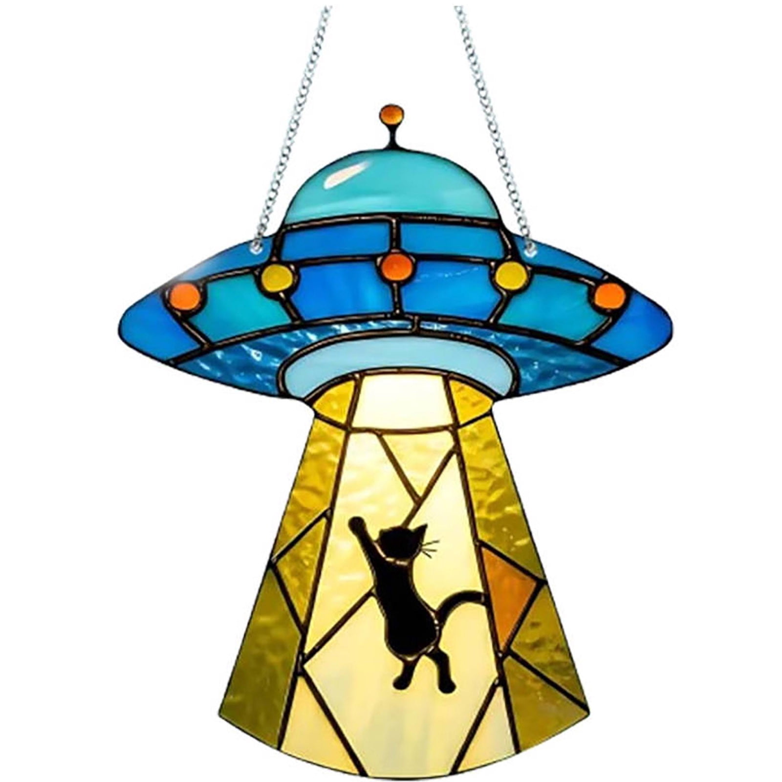 Click here for Hearth & Gear Ufo With A Cat Ornament Acrylic Wind... prices