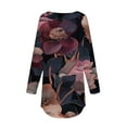 CLOISE Womens Cute Tops Plus Size Crew Neck Shirt Tunic Graphic Long ...