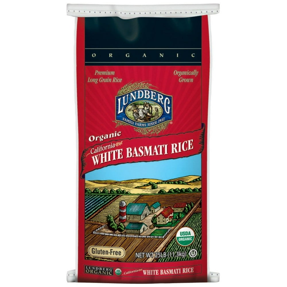 Lundberg Family Farms Organic California White Basmati Rice, 25-Pound ...