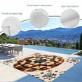 Abstract Geometric Outdoor Rug, Color Blocks Lines Circles Non-Slip ...