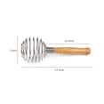 304 Stainless Steel Egg Beater Manual Hand Whisk with Ergonomic Wood ...