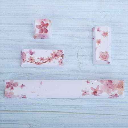 DIY Sakura-Pattern Keycaps Space Key+ESC Key+Enter Key+Numpad Keycap ...