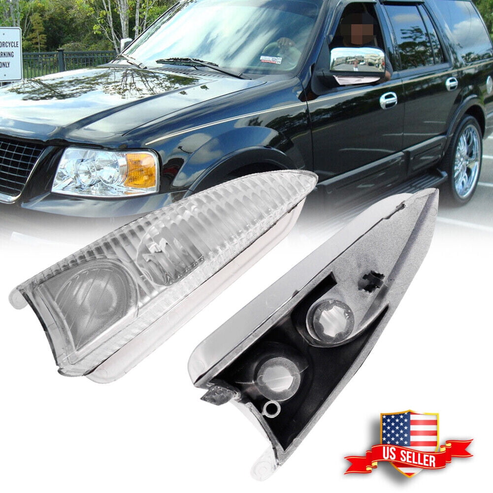 GTINTHEBOX Chrome Side View Mirror Turn Signal Lights For 2003-2006 ...