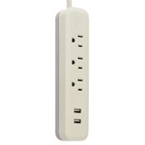 Globe Electric Watt Designer Series 6-ft 3-Outlet USB Surge Protector ...