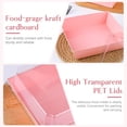 50 Pack Pink Paper Charcuterie Boxes with Clear Lids, Square To Go Cake ...