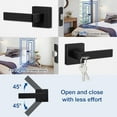 Entry Door Handle, Black Door Knob with Lock and Key, Entrance Front ...