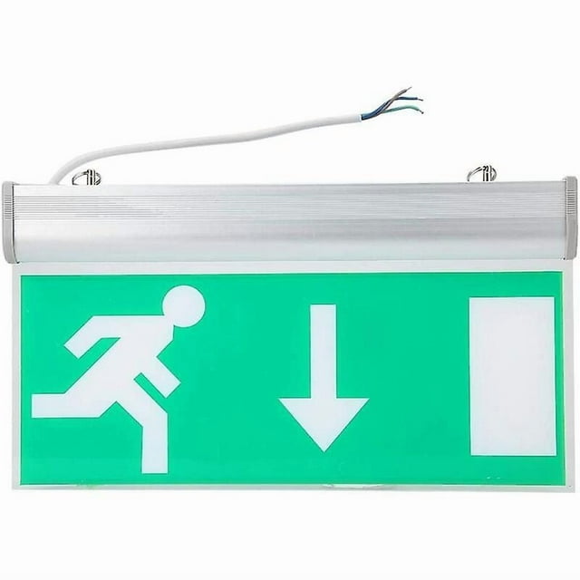 LED emergency exit light, LED emergency signal light, green safety ...