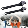 8/10/12inch Adjustable Wrench Wide Jaw Opening Precise Jaw Design Grip ...