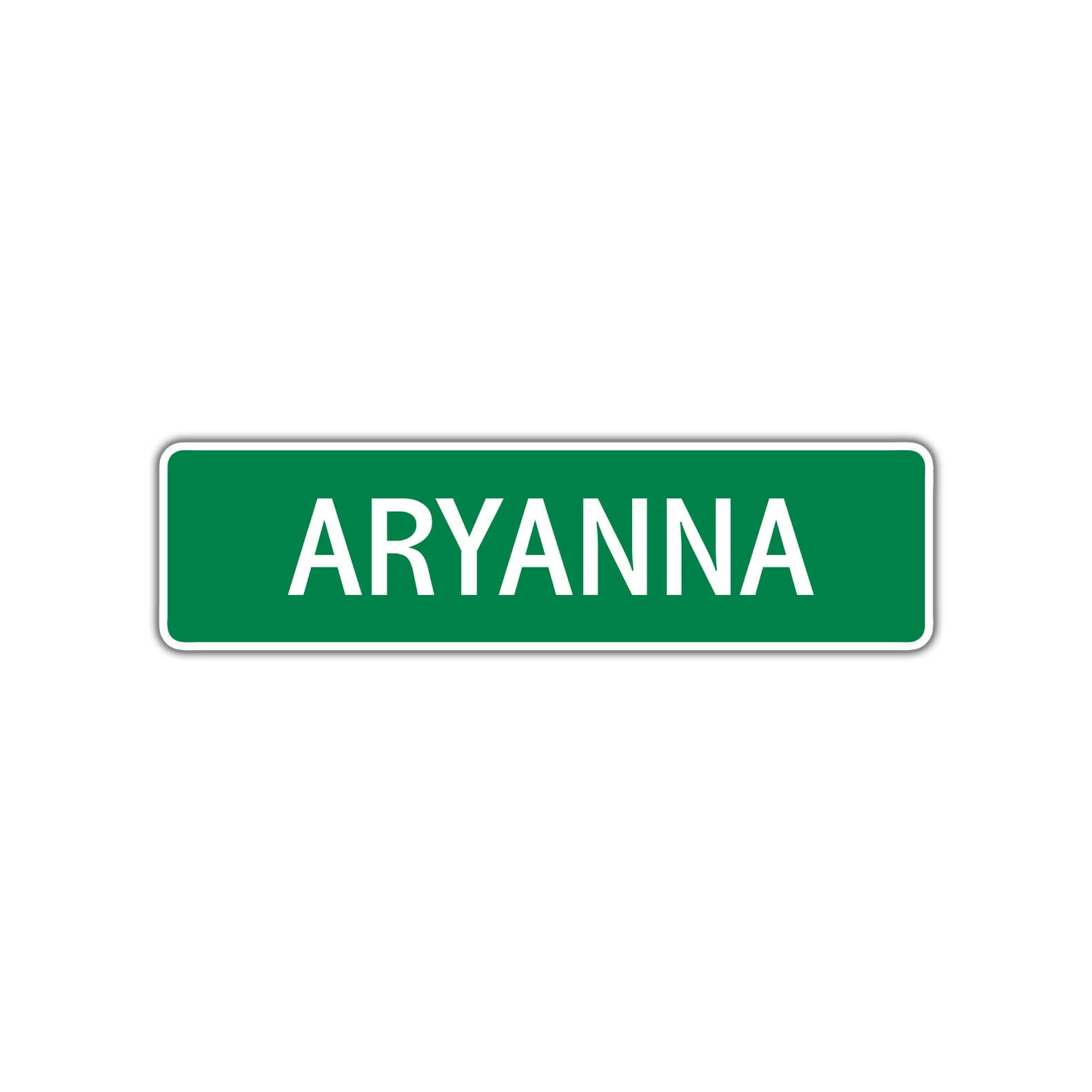 Aryanna Girls Children Name Letter Printed Plaque Decoration Label ...