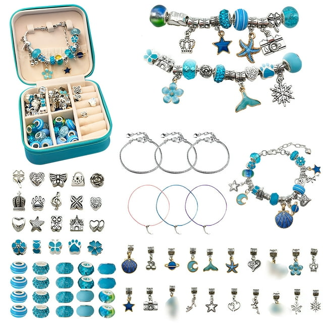 Children Charm Bracelet Making Kit Gift Box Fun Cute Jewelry Making Kit ...