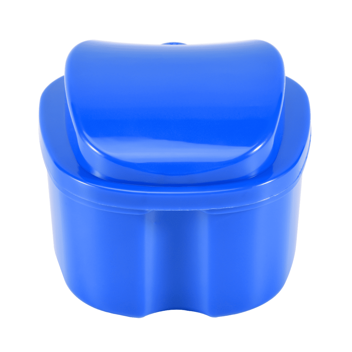 Dark Blue Denture Case, Denture Cup with Strainer, Denture Bath Box ...