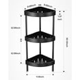 Corner Shower Caddy Stand-5 Tier Rustproof Anodized Aluminum Standing ...