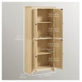 72" Kitchen Pantry Cabinet - Freestanding Storage with Doors & Shelves ...