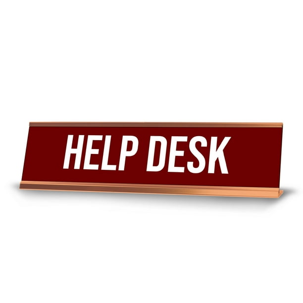 Help Desk, Redwine Gold Frame, Desk Sign (2x8") - Walmart.com