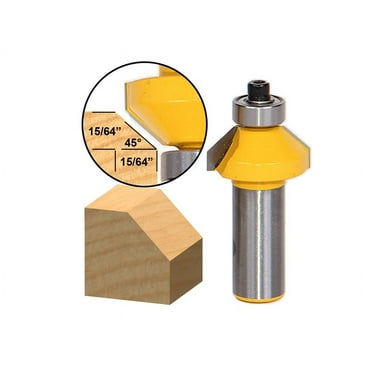 45 Degree Bevel Edge Forming Router Bit - 1/4" Shank - Yonico 13915q ...