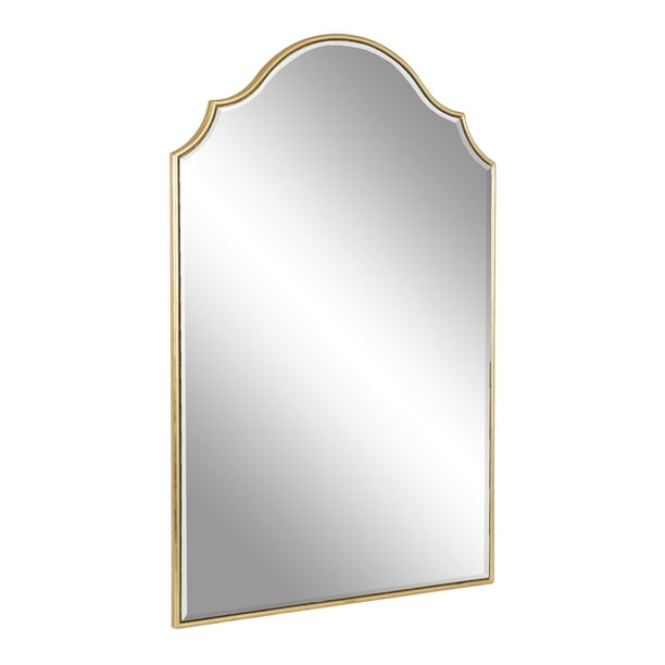 Kate and Laurel Leanna Modern Scalloped Arched Wall Mirror, 24 x 36 ...