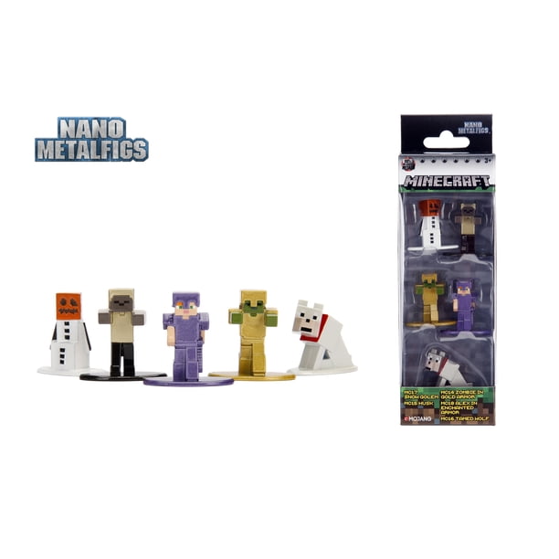 Nano Metalfigs Minecraft 5 Pack Die Cast Figures by Jada Toys Wave A ...