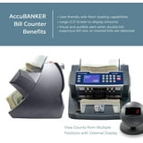 AccuBANKER AB4200 Basic Bank Grade Bill Counter, 300 Bills Hopper ...