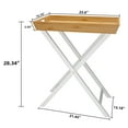 Bambloom Bamboo Folding TV Tray Table with Detachable Tray & Steel ...