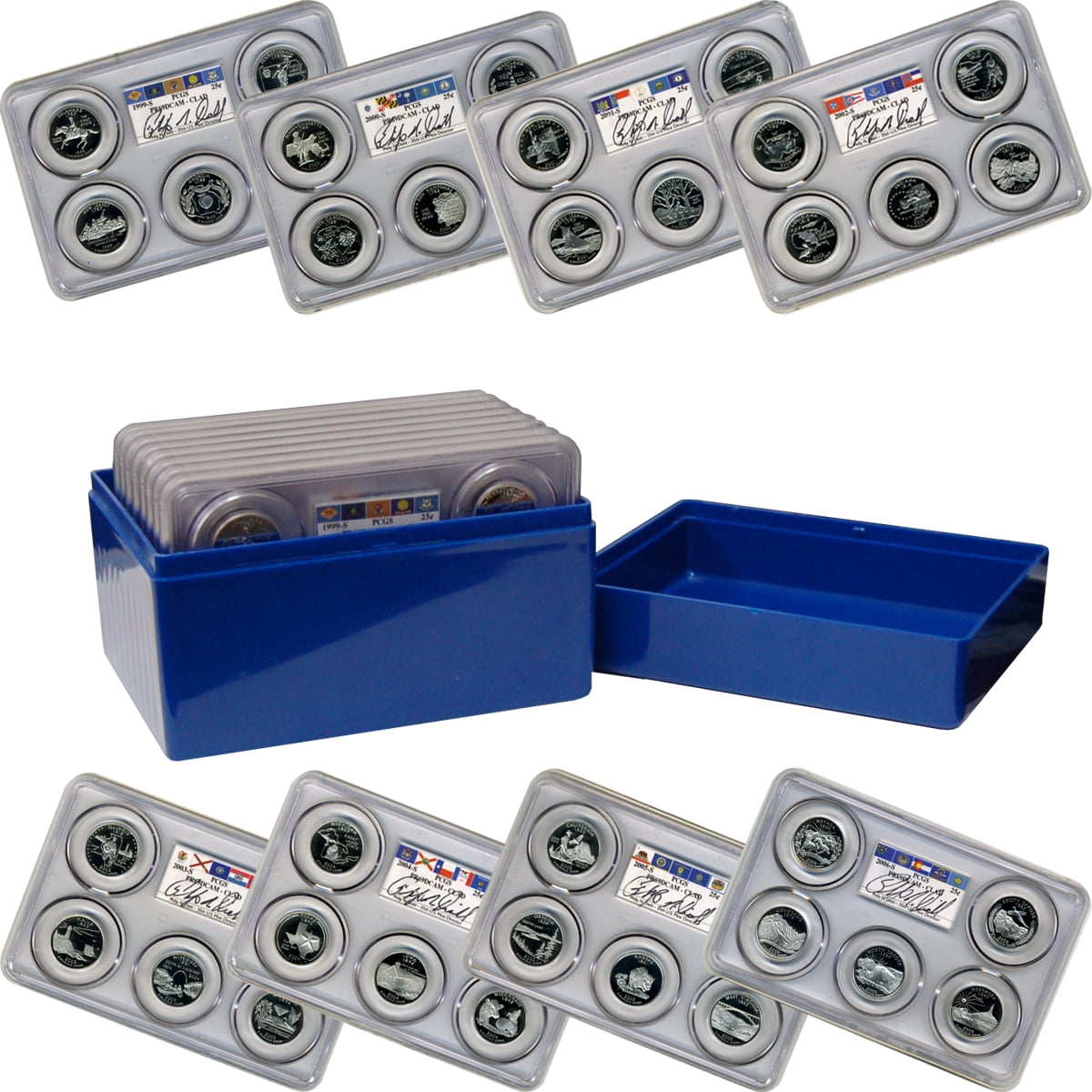 State Proof Quarters Complete set 1999-2008 PR 69 DCAM - PCGS Flag ...