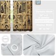 Ancient Egyptian Symbols Bedroom Blackout Curtains, Rich in ...