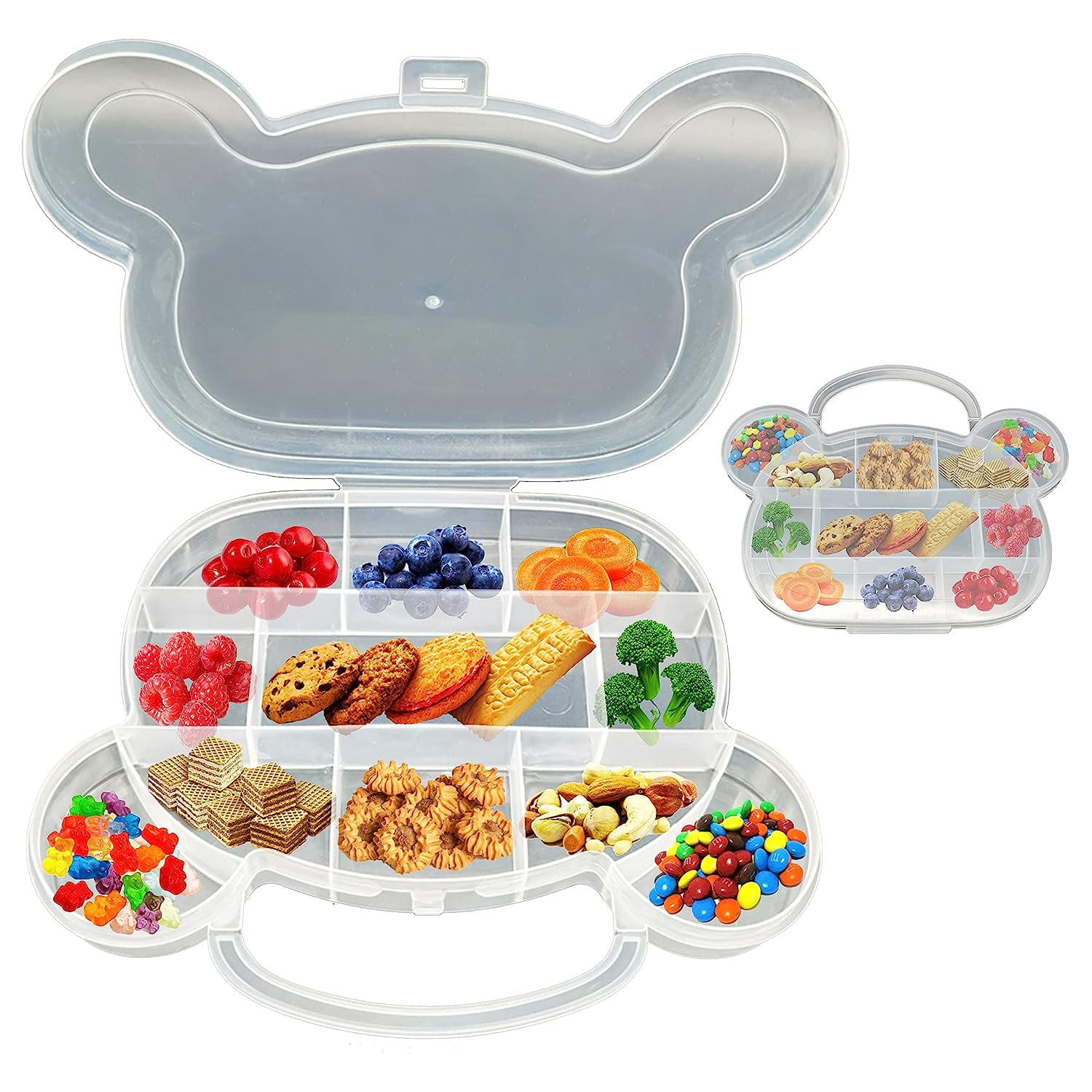 Skywin Snack Tray - Bear-Shape Fun & Functional Snack Containers ...