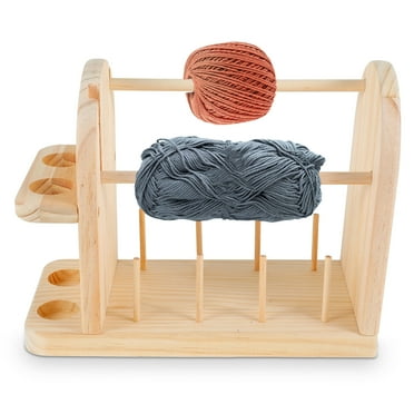 Crochet Yarn Holder Thread Rack Wood Multifunctional Portable String ...