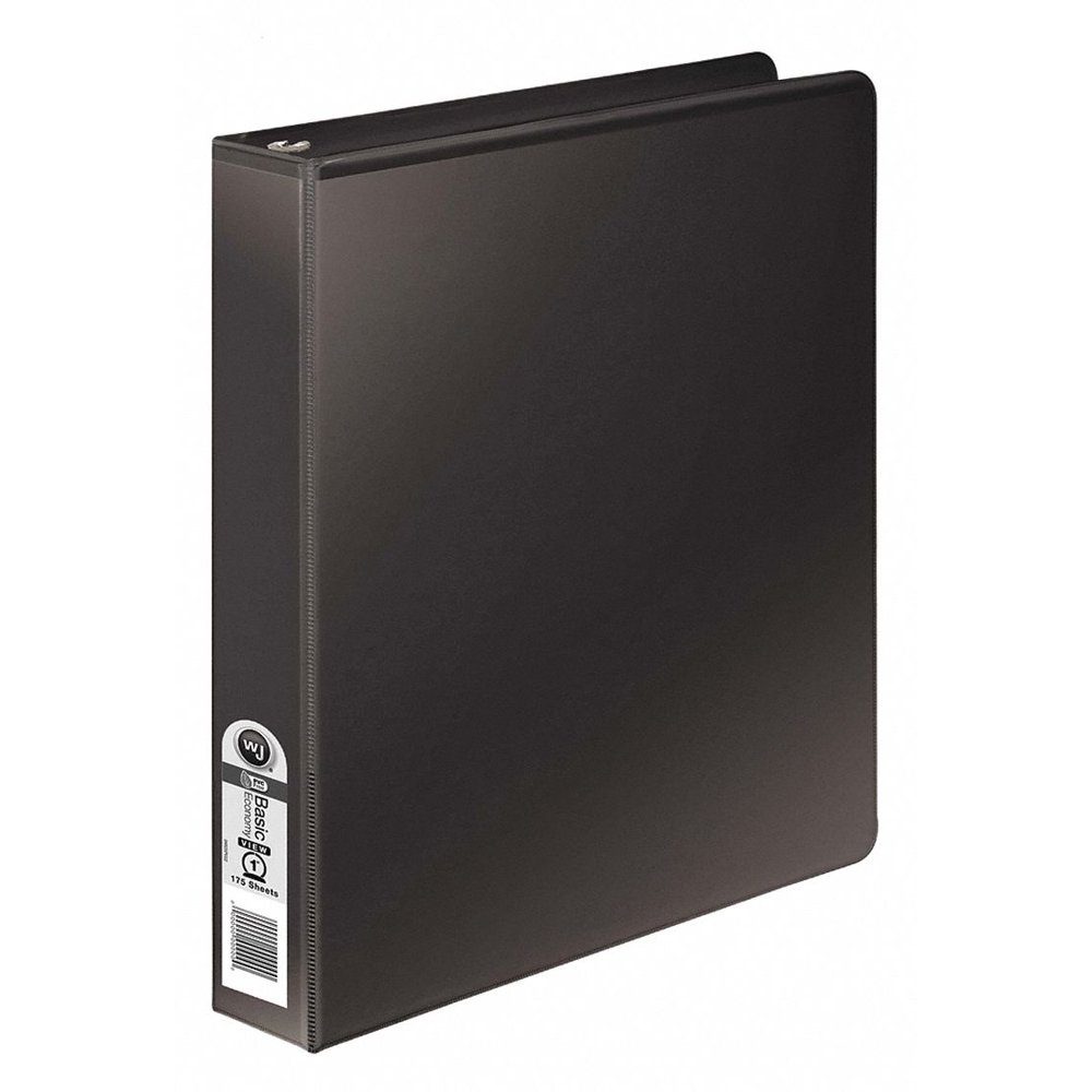 Black 1 3 Ring Binder 8 1 2 X 11 Sheet Size Polypropylene 175 black-1-3-ring-binder-8-1-2-x-11-sheet-size-polypropylene-175