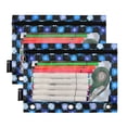 2 Pack Expandable Flip Folders with Clear PVC Window Binder Pouches 3 ...