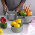 Cook with Color Mixing Bowls - 4 Piece Nesting Plastic Mixing Bowl Set ...