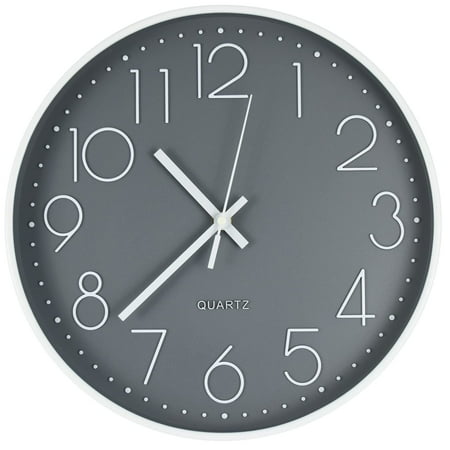 Wall Clock,12" Digital Wall Clock, Large Silent Non-Ticking Quartz Wall ...