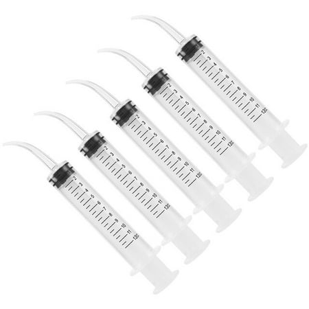 YERDGARY 5pcs Curved Tip Syringe Oral Mouthwash Irrigation Syringe ...