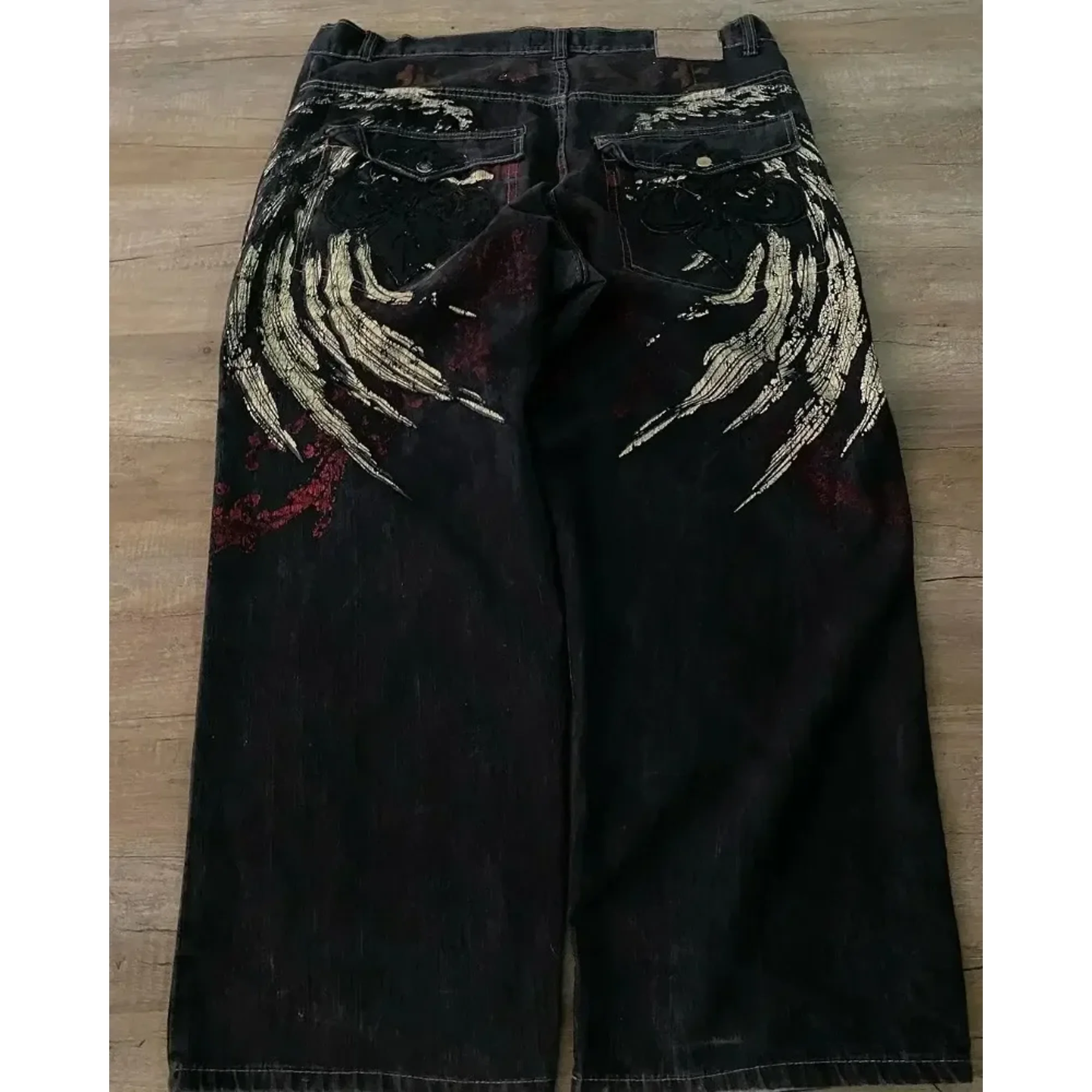 Click here for Luhan Skateboarding Pants 90s New High Waist Denim... prices