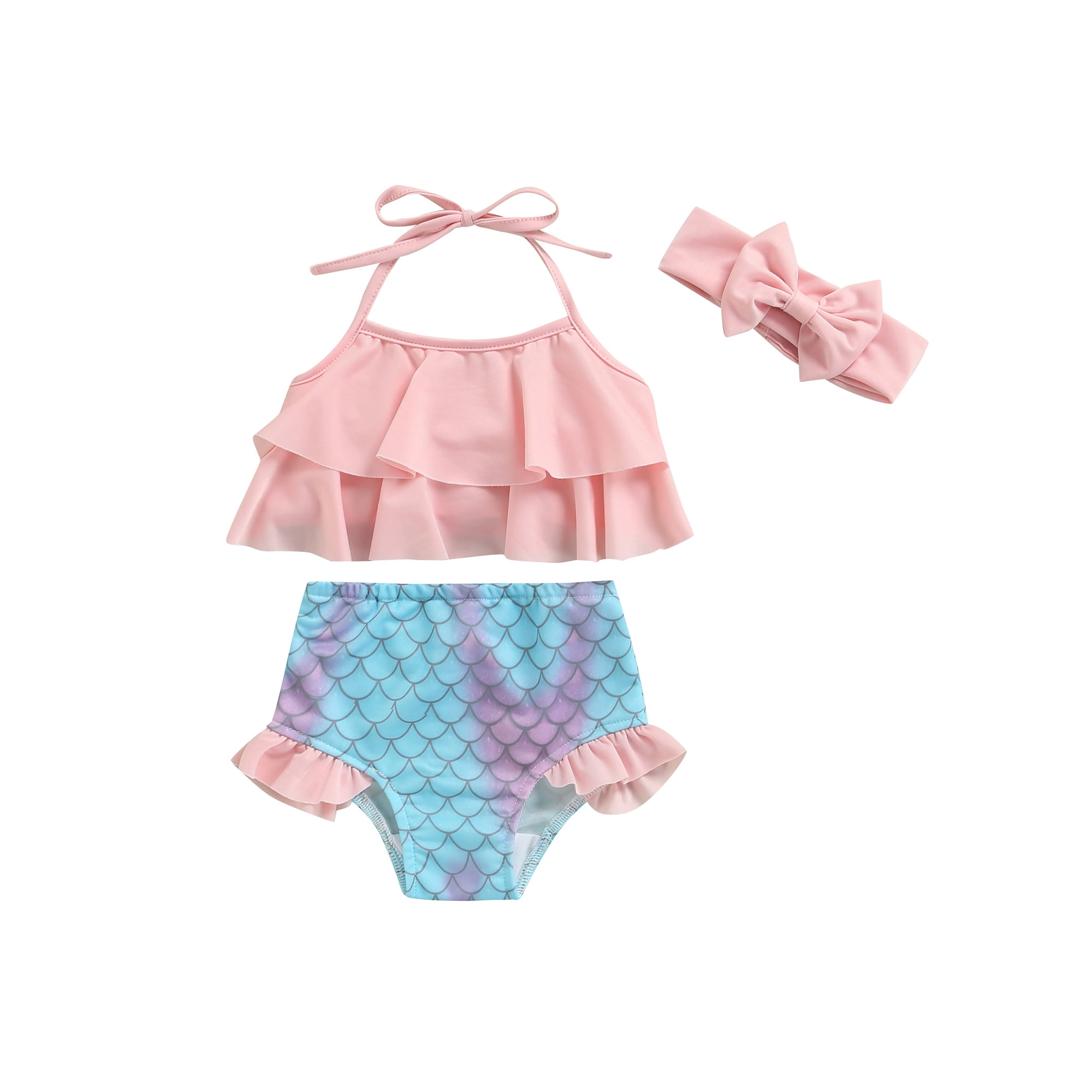 Click here for Jkerther Toddler Baby Girls 3 Piece Swimsuit Halte... prices
