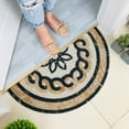 Sardfxul Semi Circle Waterproof Door Mats Washable Non-Slip PVC ...