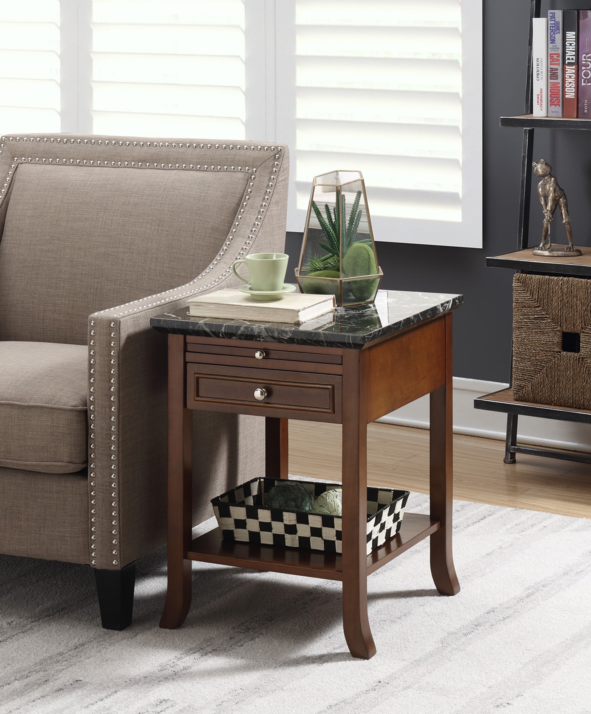 Convenience Concepts American Heritage Logan End Table with Drawer and ...