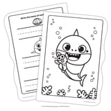 Baby Shark Jumbo Coloring and Activity Book, 64 Pages, Stickers and ...
