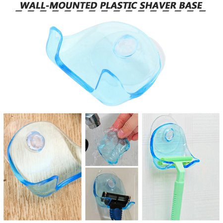 5 PACKS Wall-mounted Plastic Bathroom Shaver Razor Holder Cupula Shaver ...