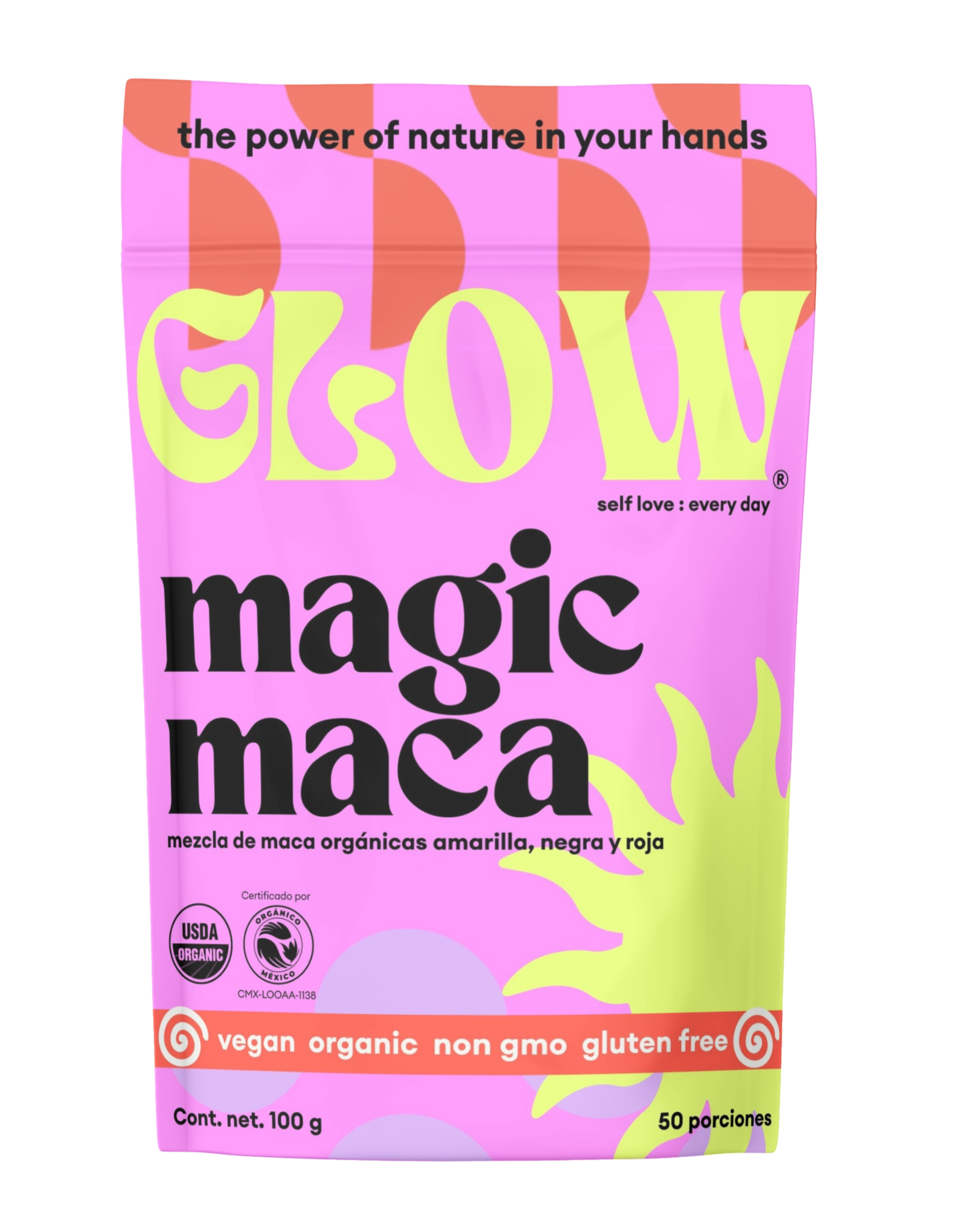 Maca Mix Orgánica 100 g en Polvo GLOW Superfoods | Bodega Aurrera en línea