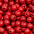 500 Dark Red Round Wood Beads Bulk 10mm x 9mm with 3.1mm Hole - Walmart.com