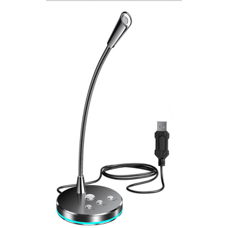 ViiTech Desktop Microphone USB Omnidirectional Gooseneck Mike With ...
