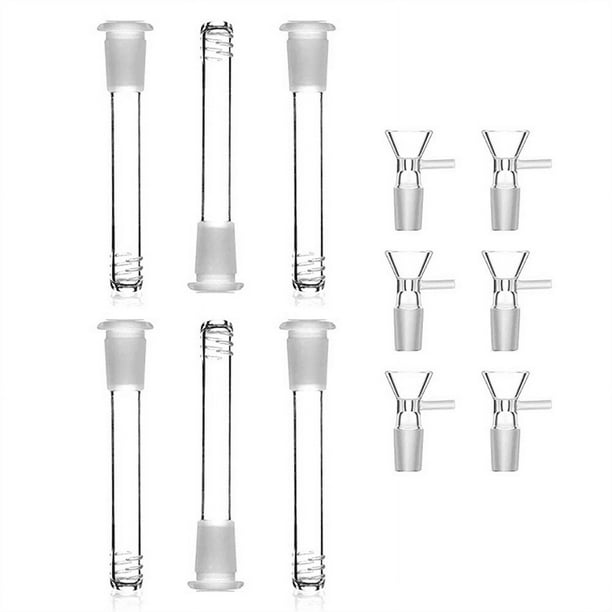 6 Pcs 14mm Clear Scientific Glass Tube with 6 Glass Funnels (5.2 Inch ...