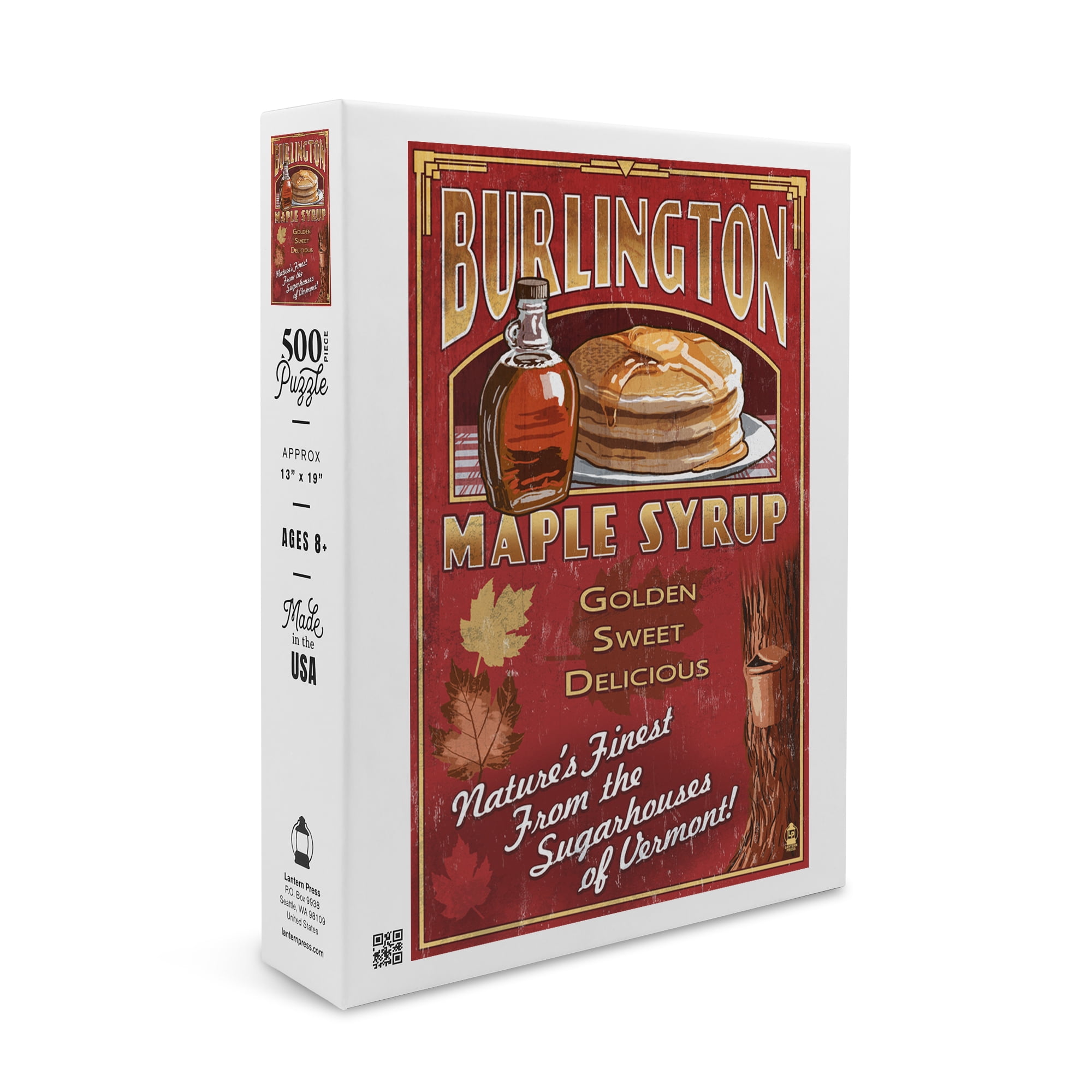 Burlington, Vermont, Maple Syrup Vintage Sign (19x27 inches, Premium ...