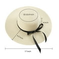 Sun Hats For Women With Hat Clip Large Wide Brim Bow Straw Hat