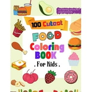 Kawaii Food Coloring Book: 50 Fun and Relaxing Kawaii Colouring Pages ...