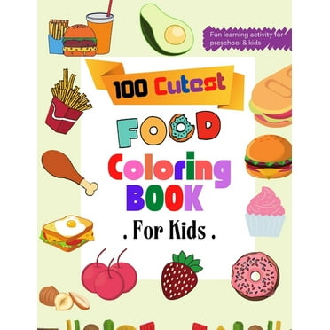 Kawaii Food Coloring Book: 50 Fun and Relaxing Kawaii Colouring Pages ...