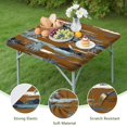 Bohemian Tablecloth Square Artistic Hippie Style, Waterproof Vinyl Tab ...