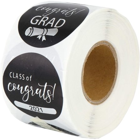 YDHely 1Roll of 500Pcs Sealing Stickers 2021 Graduation Theme Seal ...